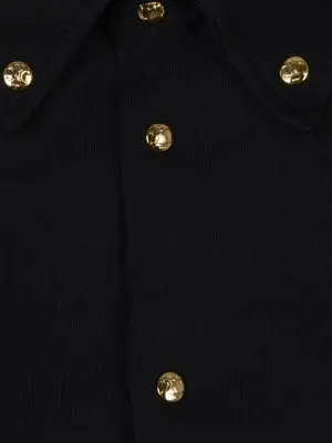 Celine Cotton Jersey Shirt With Snap-button Closure - Black