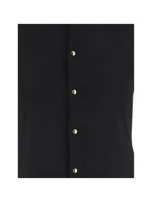 Celine Cotton Jersey Shirt With Snap-button Closure - Black