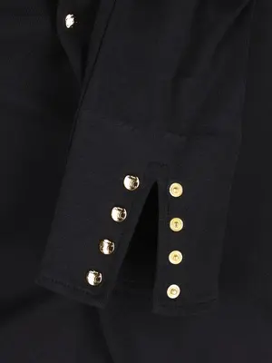 Celine Cotton Jersey Shirt With Snap-button Closure - Black