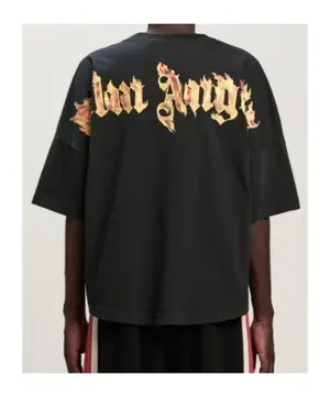 Palm Angels Burning Palm Printed Crewneck T-shirt