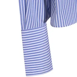 Celine Cropped Striped Cotton Poplin Shirt