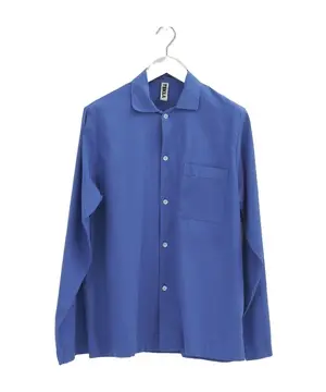 TEKLA Long-sleeved Shirt And Pajamas - Royal Blue