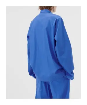 TEKLA Long-sleeved Shirt And Pajamas - Royal Blue