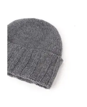 DRUMOHR Ribbed Beanie Hat - Gray