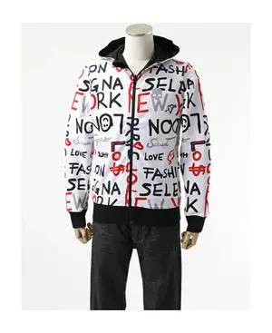 HYDROGEN Logo Casual Zip-up Hoodie