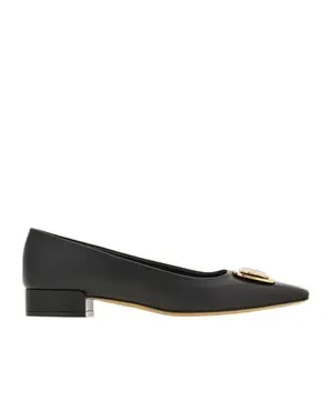 FERRAGAMO Vara Plate Ballet Flats - Black