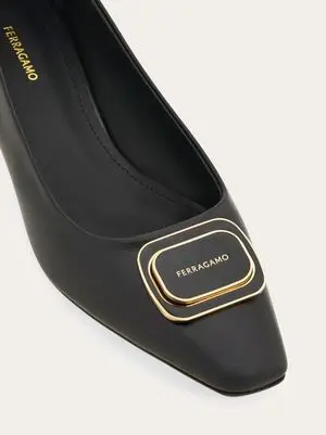 FERRAGAMO Vara Plate Ballet Flats - Black