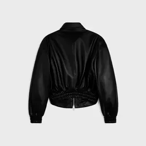 Celine Lambskin Jacket - Black