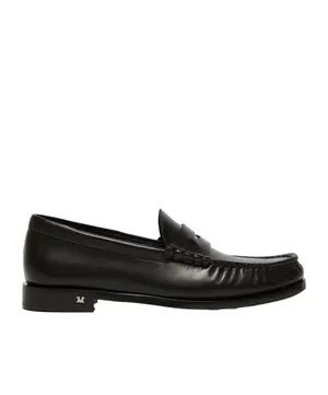 Max Mara Natural Leather Moccasins With Embossed Sole