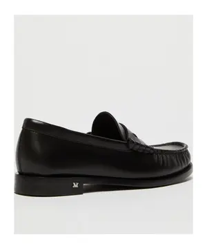 Max Mara Natural Leather Moccasins With Embossed Sole