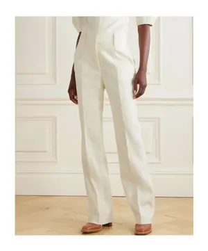 Gabriela Hearst Cecilia Tailored Trousers With Belt Loops - Ivory