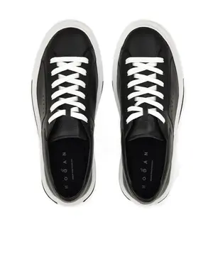 Hogan Rebel Lace-up Sneakers With Colorblock Detail - Black