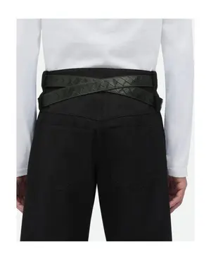 Bottega Veneta Signature Weave Buckle Belt