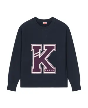Kenzo Logo-patch Crewneck Sweatshirt - Black