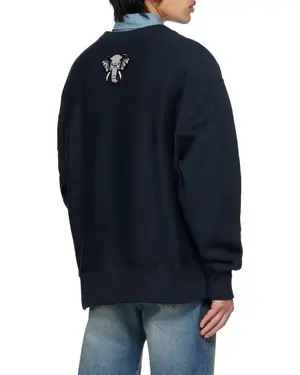 Kenzo Logo-patch Crewneck Sweatshirt - Black