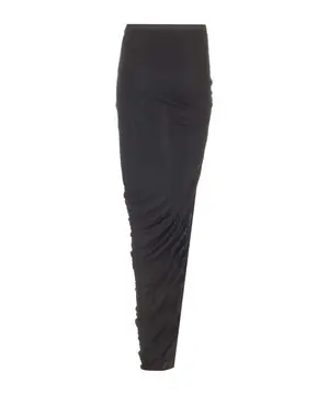 Rick Owens Pleated Asymmetrical Skirt - Black