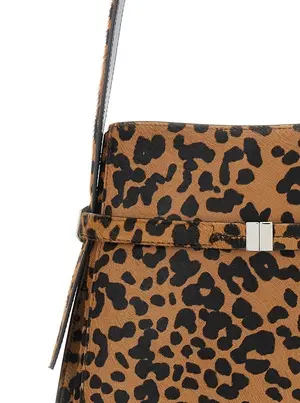 TOTEME Leopard Printed Open Top Shoulder Bag