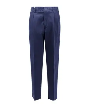 Brunello Cucinelli Tapered Leg Trousers With Pressed Crease - Blue
