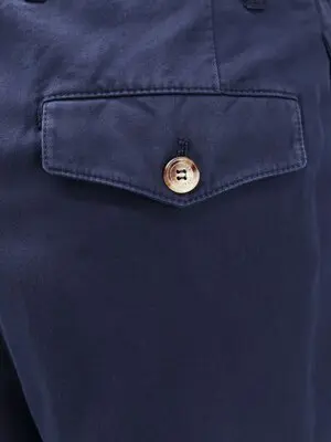 Brunello Cucinelli Tapered Leg Trousers With Pressed Crease - Blue