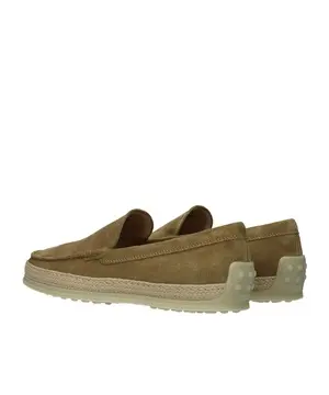 TOD'S Round Toe Slip-on Loafers - Brown