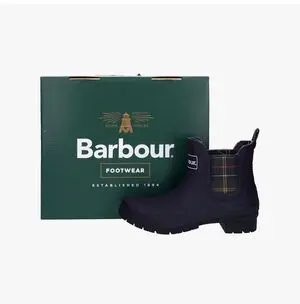 Barbour Kingham Navy Short Wellingtons