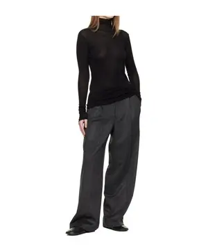 Auralee Semi-transparent High-neck T-shirt