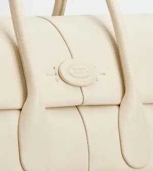 TOD'S Di Logo Patch Tote Bag - Nude