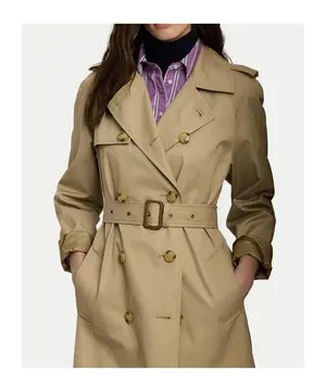 Ralph Lauren Double Breasted Belted Trench Coat