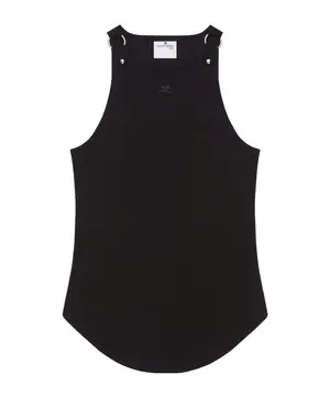 COURREGES 90's Rib Tank Top With Buckle Detail