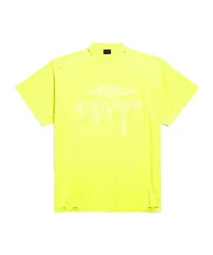 Balenciaga 3b Liquefied Oversized T-shirt - Lucifer Yellow