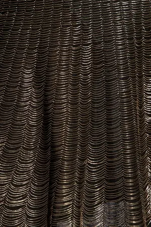 Alexander McQueen Metallic Lurex Yarn Mini Dress