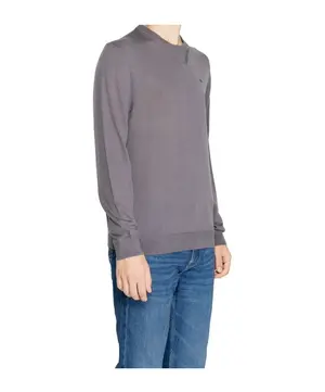 Armani Exchange Long-sleeved Knitwear With Round Neck - Gray