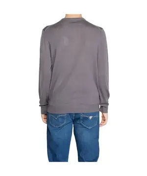 Armani Exchange Long-sleeved Knitwear With Round Neck - Gray