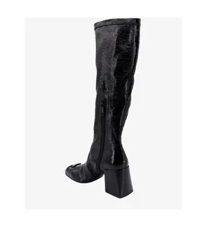 COURREGES Courrèges Reedition Ac Vinyl Square Toe Boots - Black