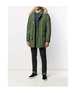 Woolrich Hooded Down Jacket - Green