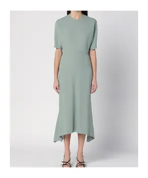 Victoria Beckham Asymmetrical Hem Midi Dress