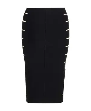 Alaïa Cut-out Detailed Panelled Midi Skirt