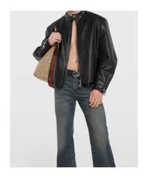 Gucci Horsebit Detail Zip-up Jacket - Black