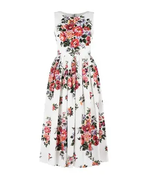 Dolce & Gabbana Dolce & Gabbana Floral Printed Sleeveless Midi Dress No