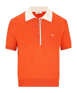 Celine Polo Sweater In Fine Cashmere Silk - No