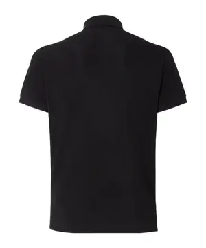 Fendi Logo Plaque Short-sleeve Polo Shirt - Black