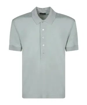 TOM FORD Logo-embroidered Fine Knit Polo Shirt
