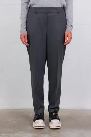 Seventy Mid-rise Elasticated Waistband Cigarette Cut Trousers