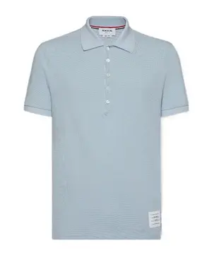 Thom Browne 4-bar Short-sleeved Polo Shirt - Blue