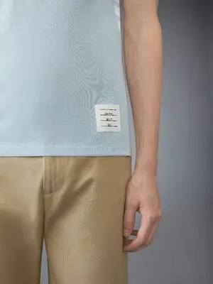 Thom Browne 4-bar Short-sleeved Polo Shirt - Blue