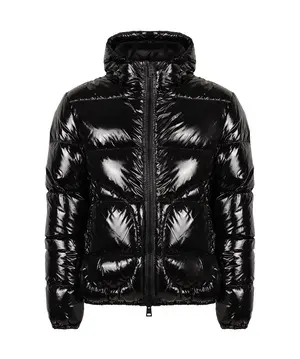 Herno Zip-up Hooded Down Coat - Black