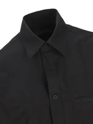 Balenciaga Short Sleeve Collared Shirt With Embroidered Logo
