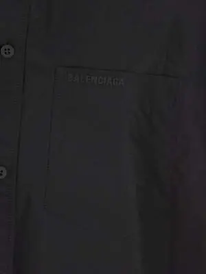 Balenciaga Short Sleeve Collared Shirt With Embroidered Logo