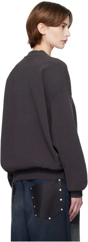 Alexander Wang Logo Embossed Ribbed-knit Jumper
