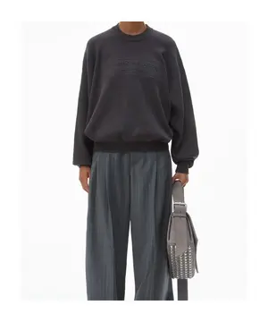 Alexander Wang Logo Embossed Ribbed-knit Jumper